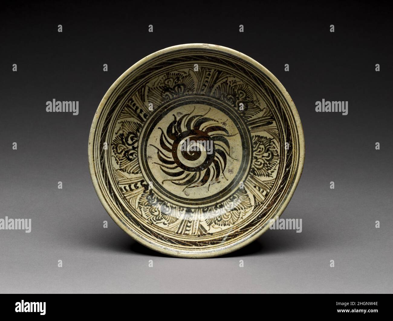 Bowl with flaming solar disk design late 14th–15th century North ...