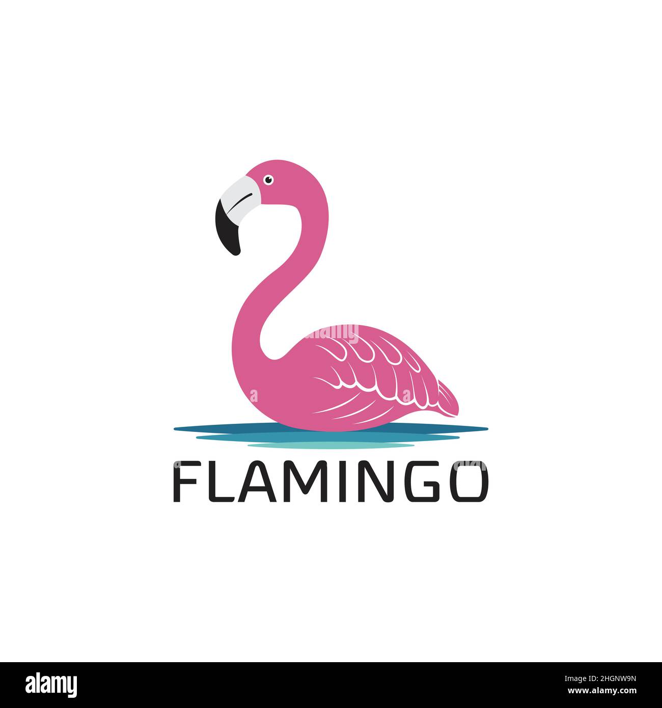 Vector of flamingo design on white background. Wild Animals. Birds ...