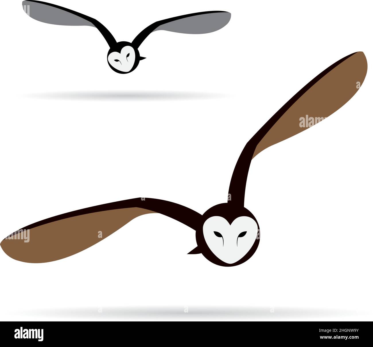 Vector of an owl on white background. Easy editable layered vector ...
