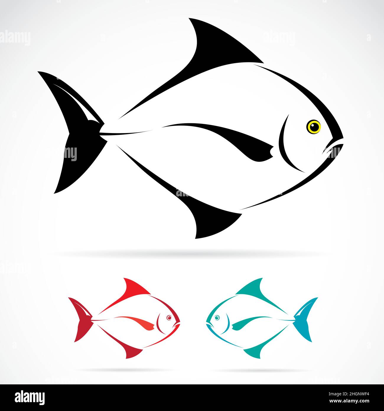 Vector of a fish on white background. Easy editable layered vector ...