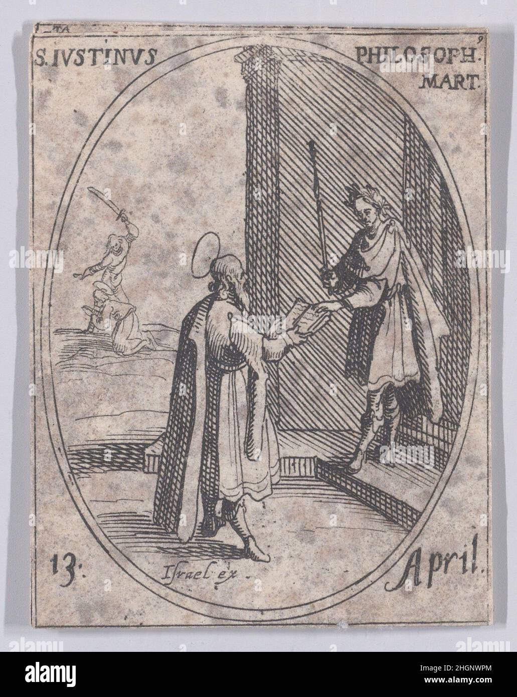 S. Justin, philosophe (St. Justin, Philosopher), April 13th, from Les ...