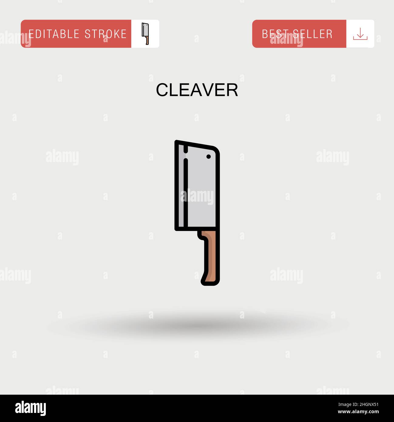 Large cleaver Stock Vector Images - Alamy