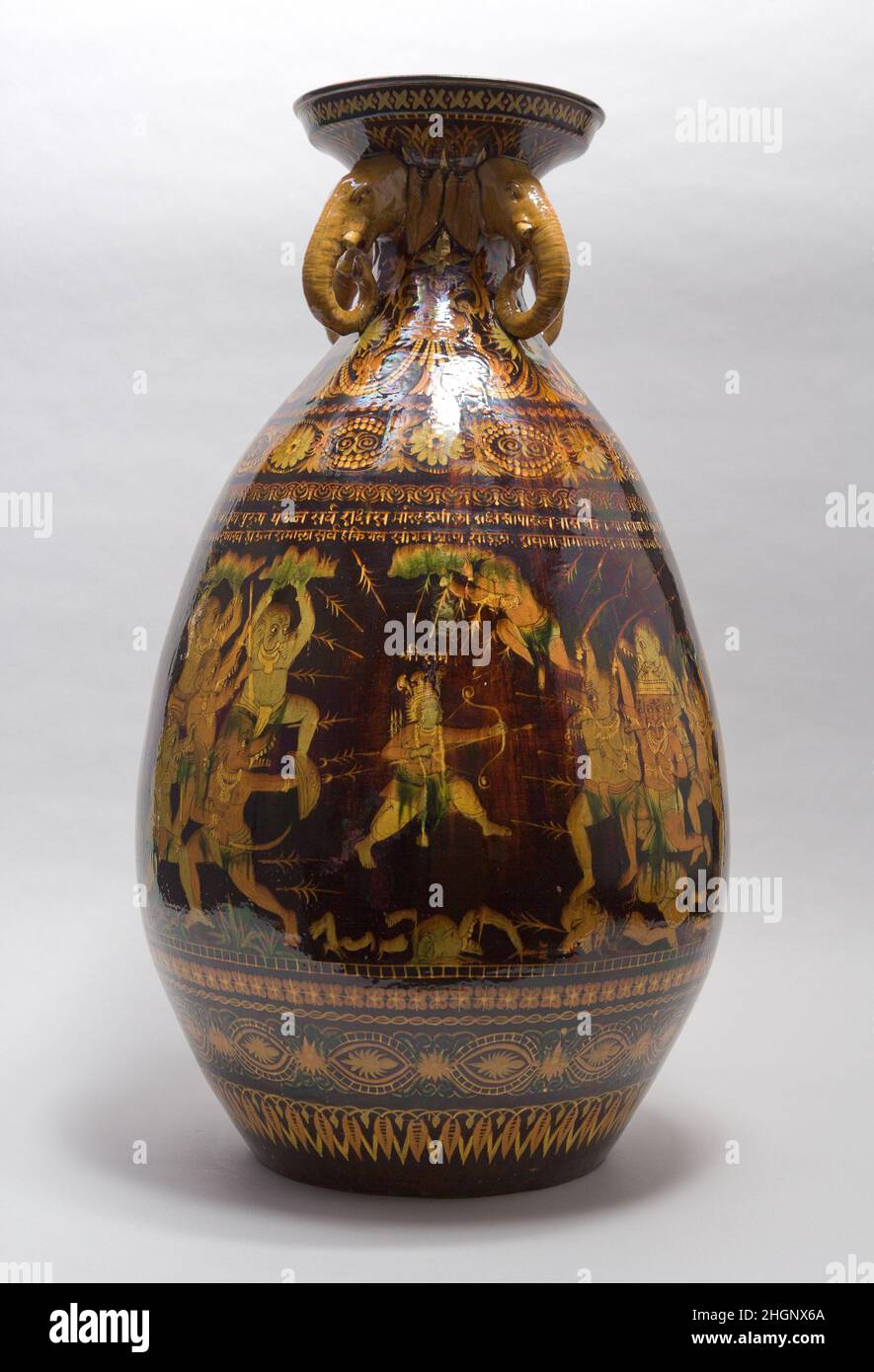 Exhibition Vase with Scenes from the Ramayana ca. 1880s India, Bombay ...