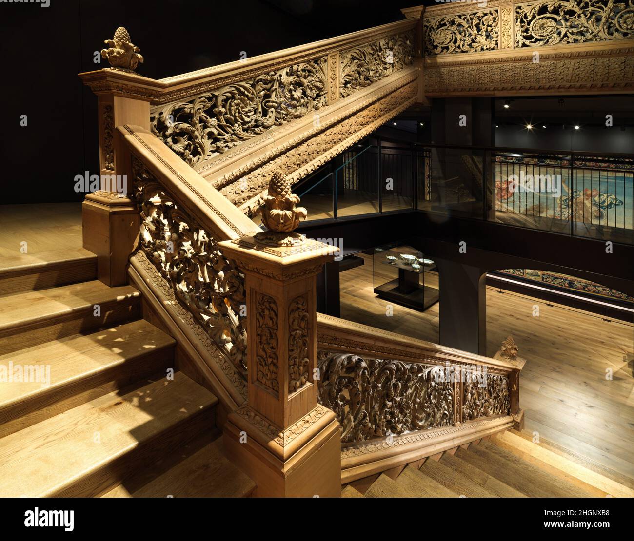 Staircase from Cassiobury Park, Hertfordshire ca. 1677–80 Attributed to ...