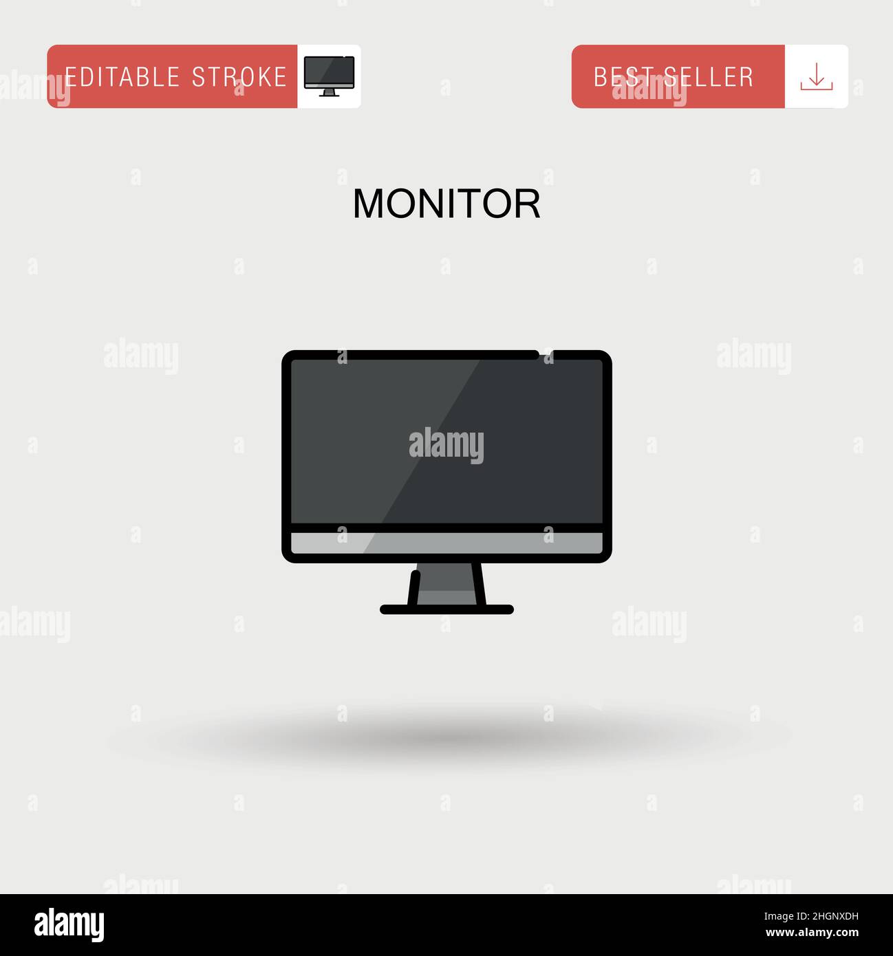 Monitor Simple vector icon Stock Vector Image & Art - Alamy