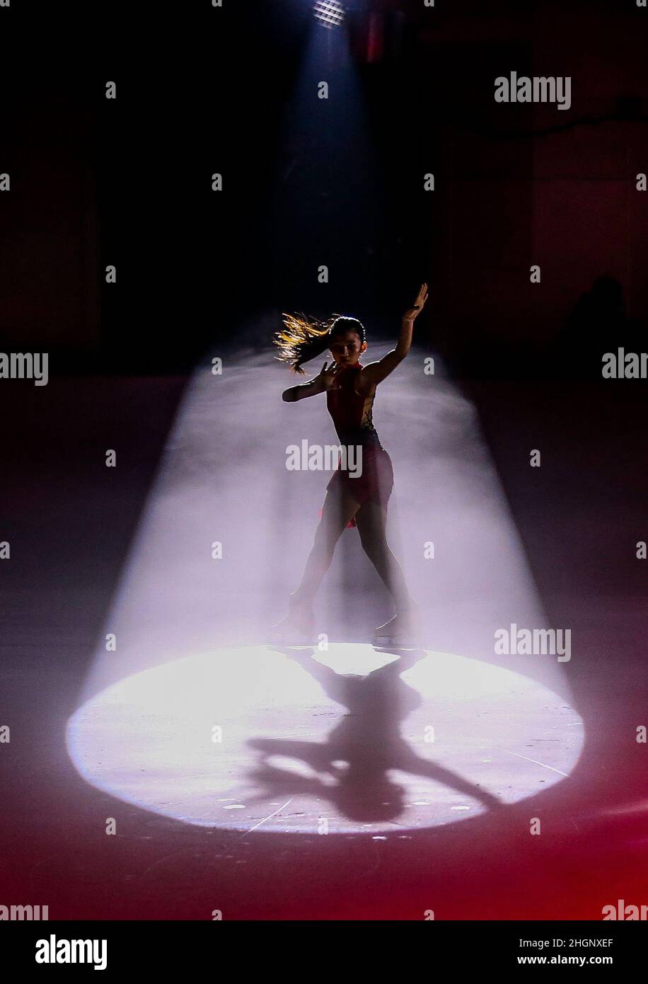 Pasay City. 22nd Jan, 2022. Hayden Isabel Balucating performs during ...