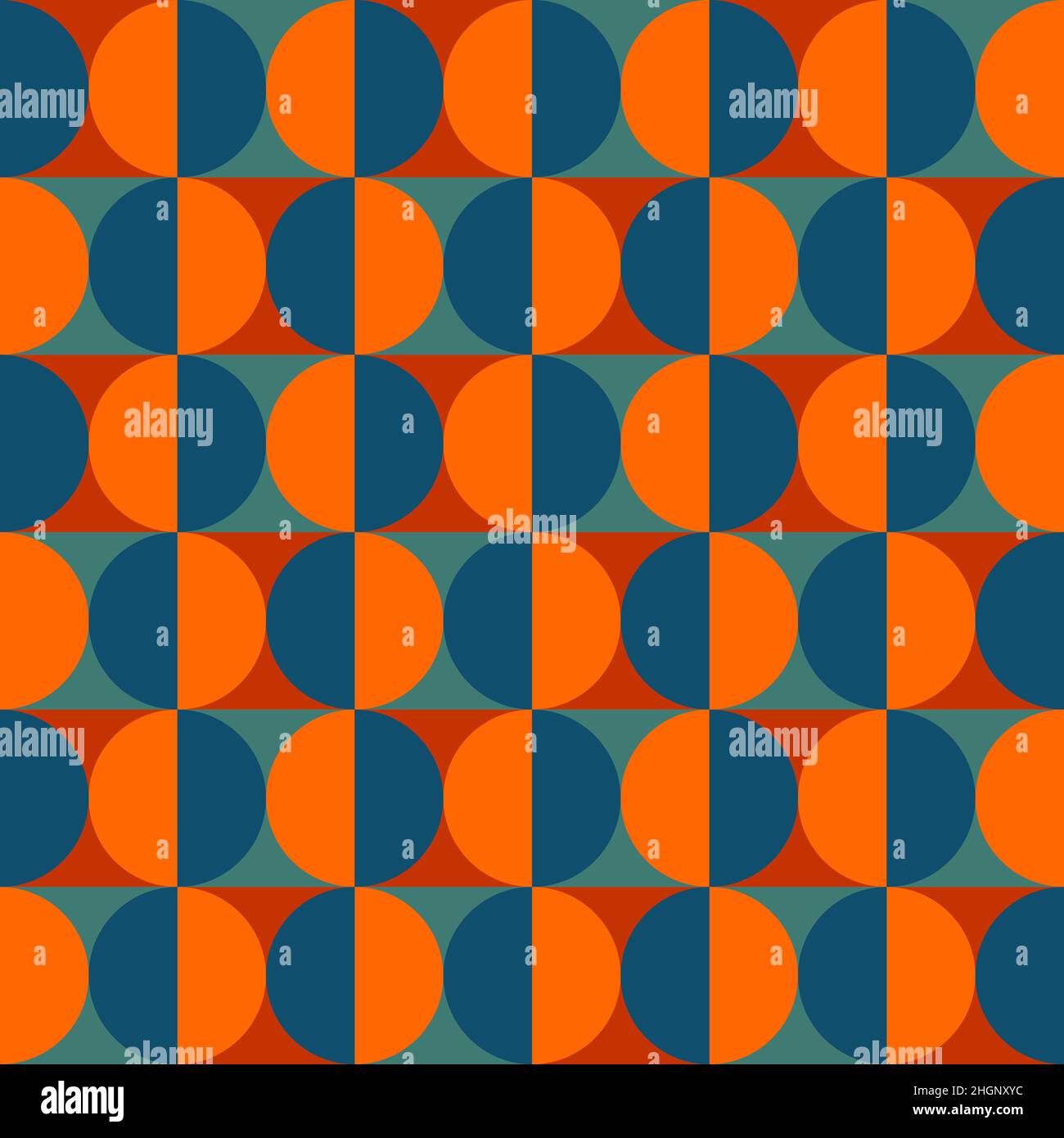 Bauhaus seamles pattern with round shapes. Circles background, repeat ...