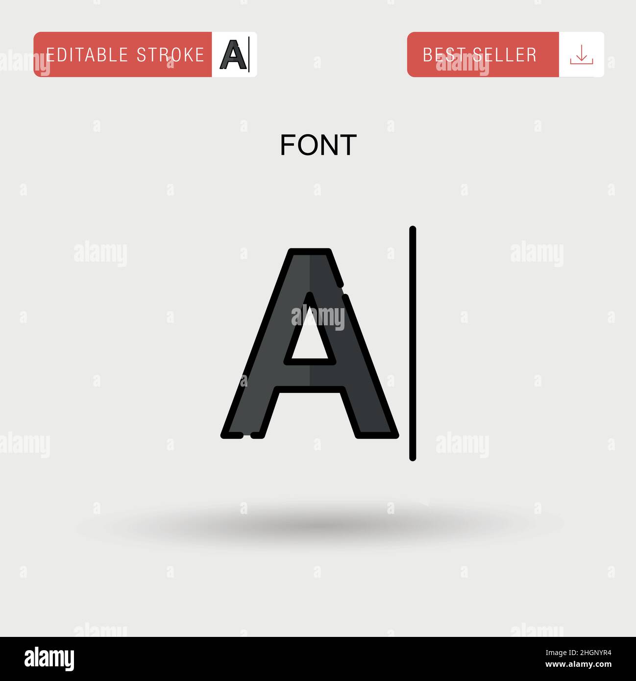 Font Simple vector icon Stock Vector Image & Art - Alamy