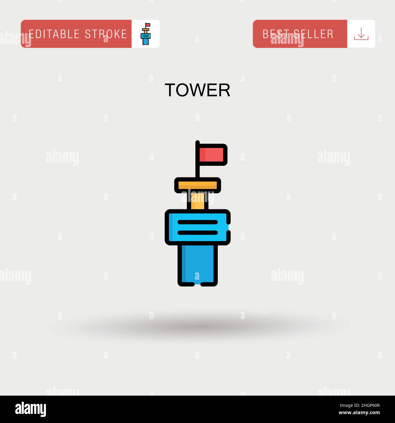 Tower Simple vector icon Stock Vector Image & Art - Alamy