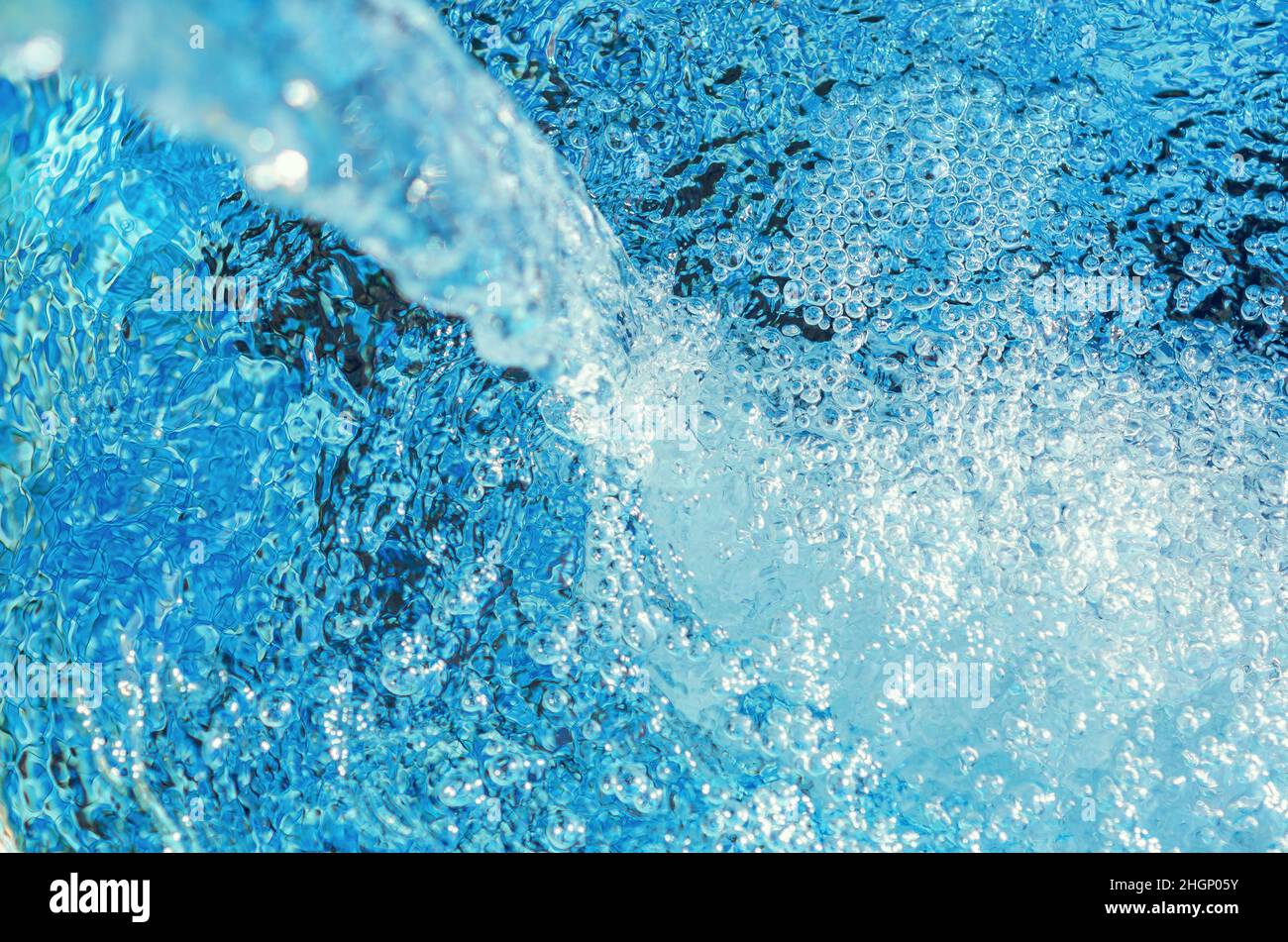 Beautiful screensaver with water background. Fflow of clean fresh water ...
