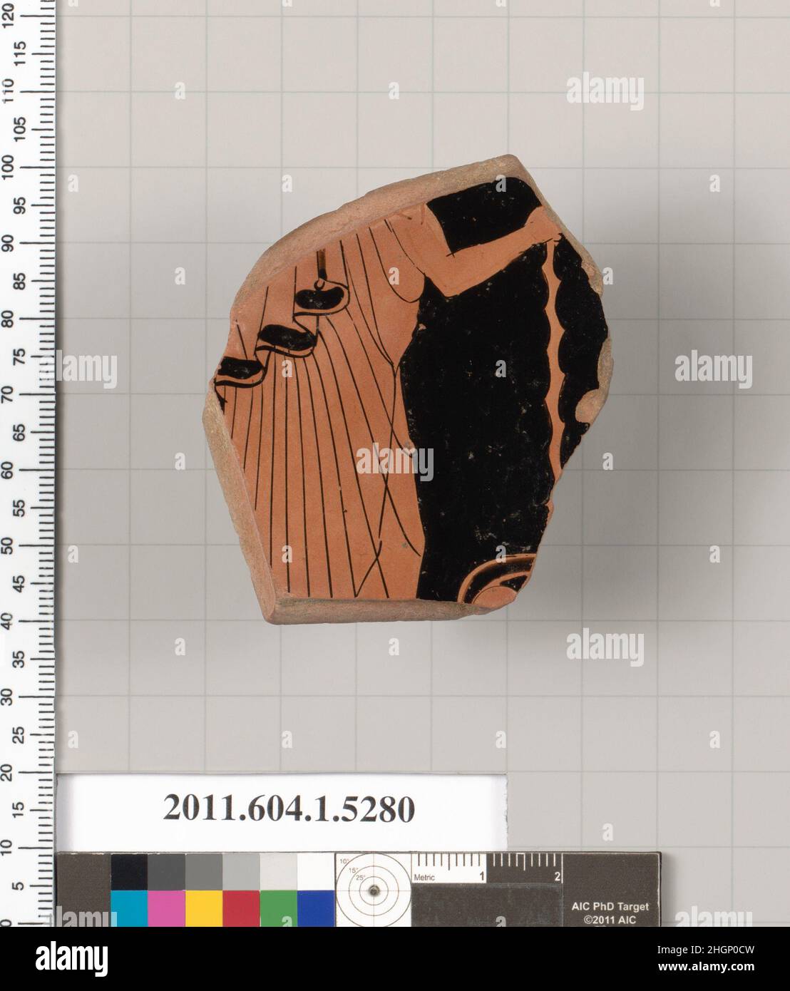 Terracotta fragment of a kylix (drinking cup) 490–470 B.C. Greek, Attic ...