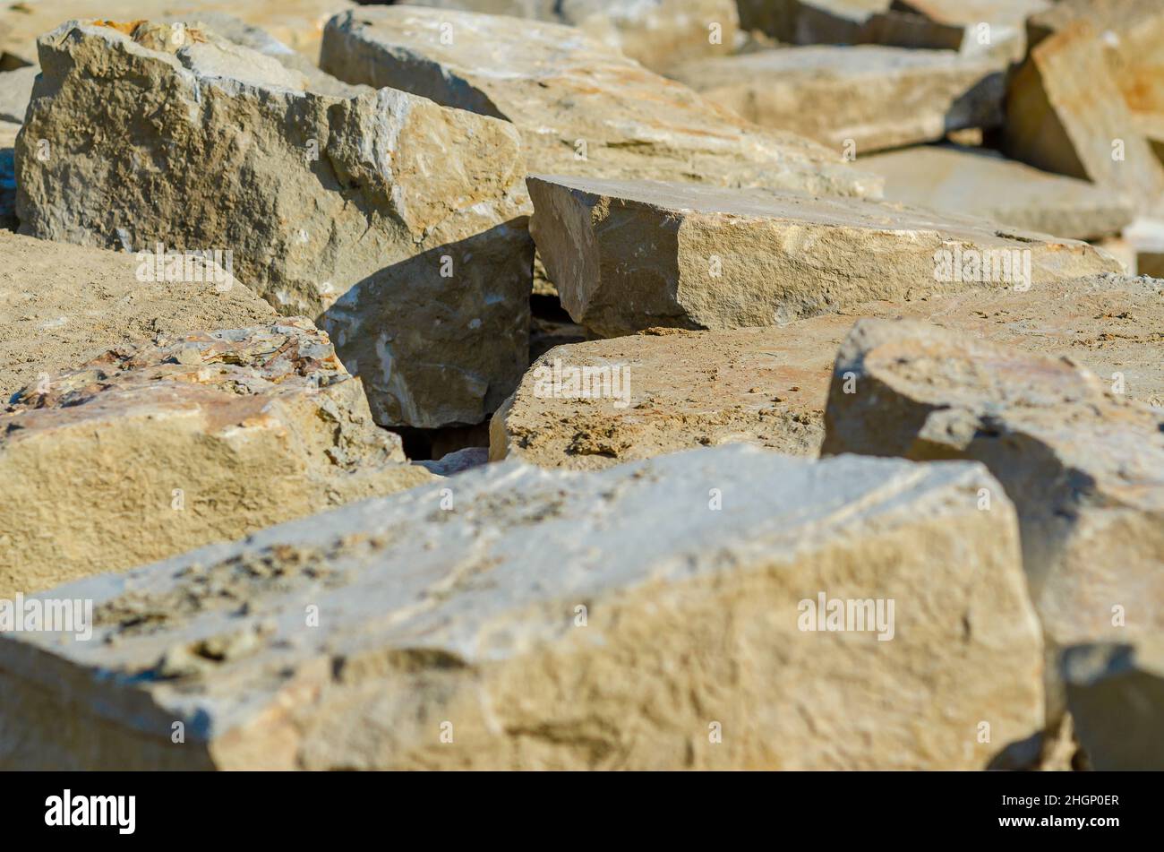 Pile of natural stone for background texture. Stone mining Stock Photo ...