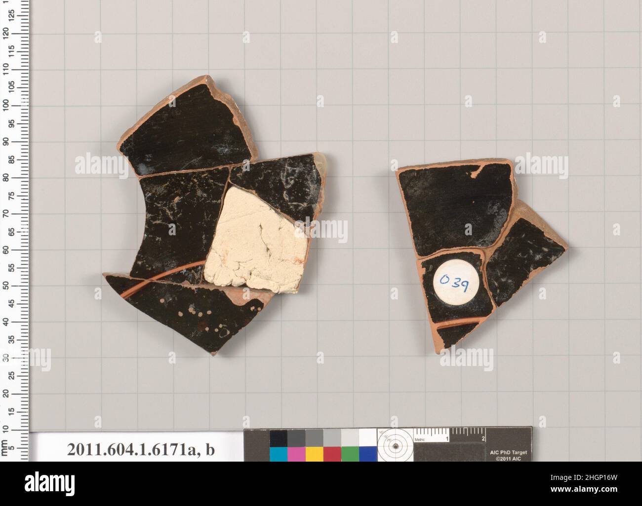 Terracotta fragments of a kylix (drinking cup) 520–500 B.C. Greek ...