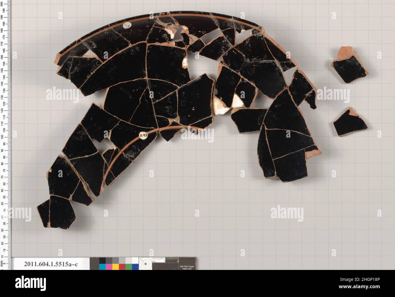 Terracotta fragments of a kylix (drinking cup) 520–510 B.C. Greek ...