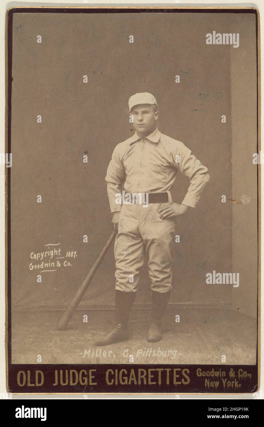 Miller, Catcher, Pittsburgh, from the series Old Judge Cigarettes 1887 ...
