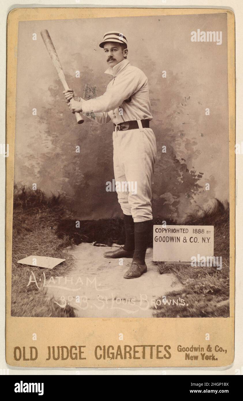 A. Latham, 3rd Base, St. Louis Browns, from the series Old Judge ...