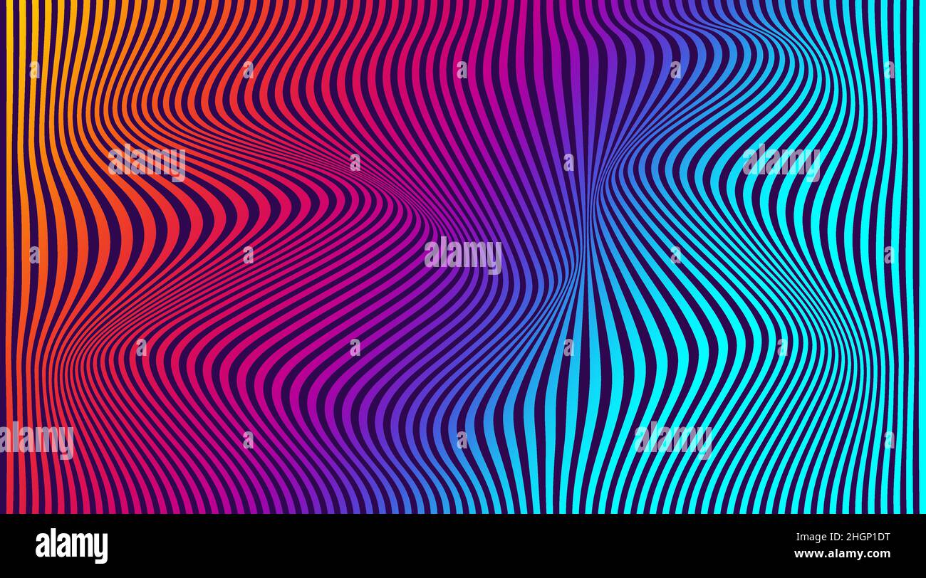 Distortion lines background. Distort stripes, abstract modern pattern ...