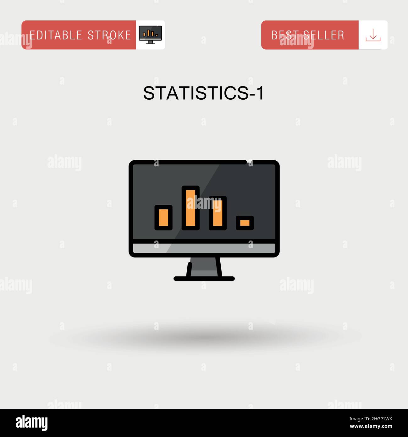 Statistics-1 Simple vector icon Stock Vector Image & Art - Alamy