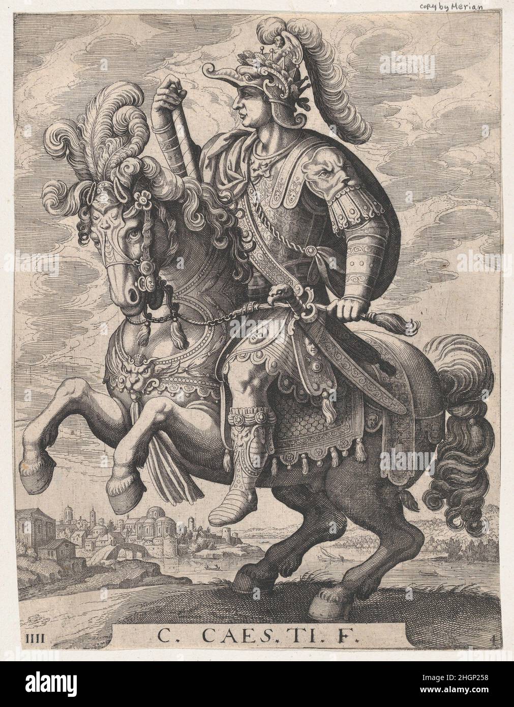 Plate 4: Emperor Gaius on Horseback, from 'The First Twelve Roman ...