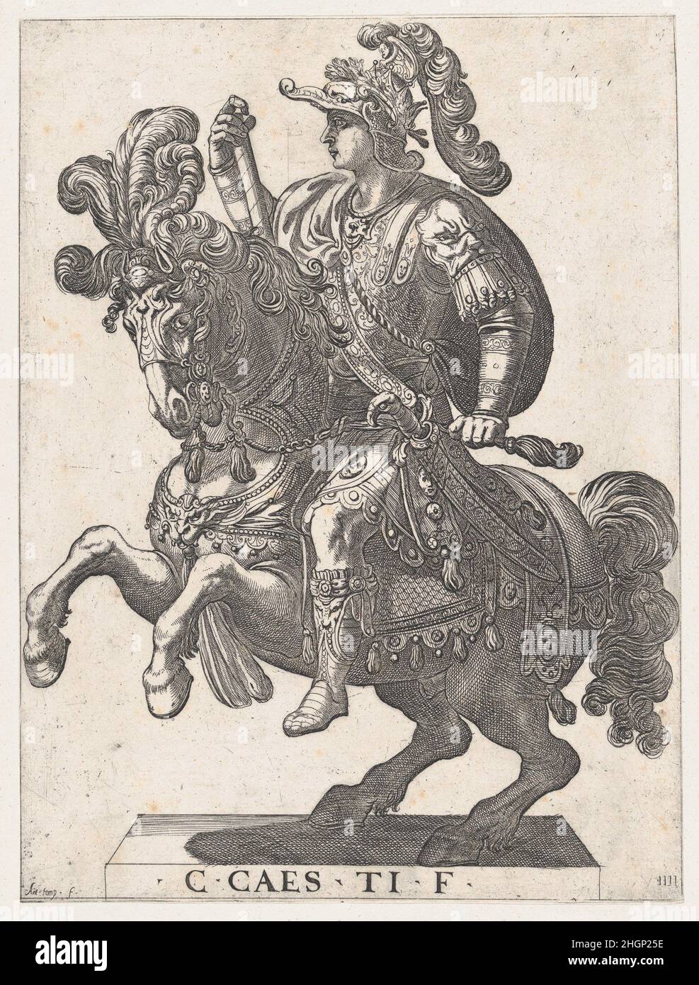 Plate 4: Emperor Gaius on Horseback, from 'The First Twelve Roman ...