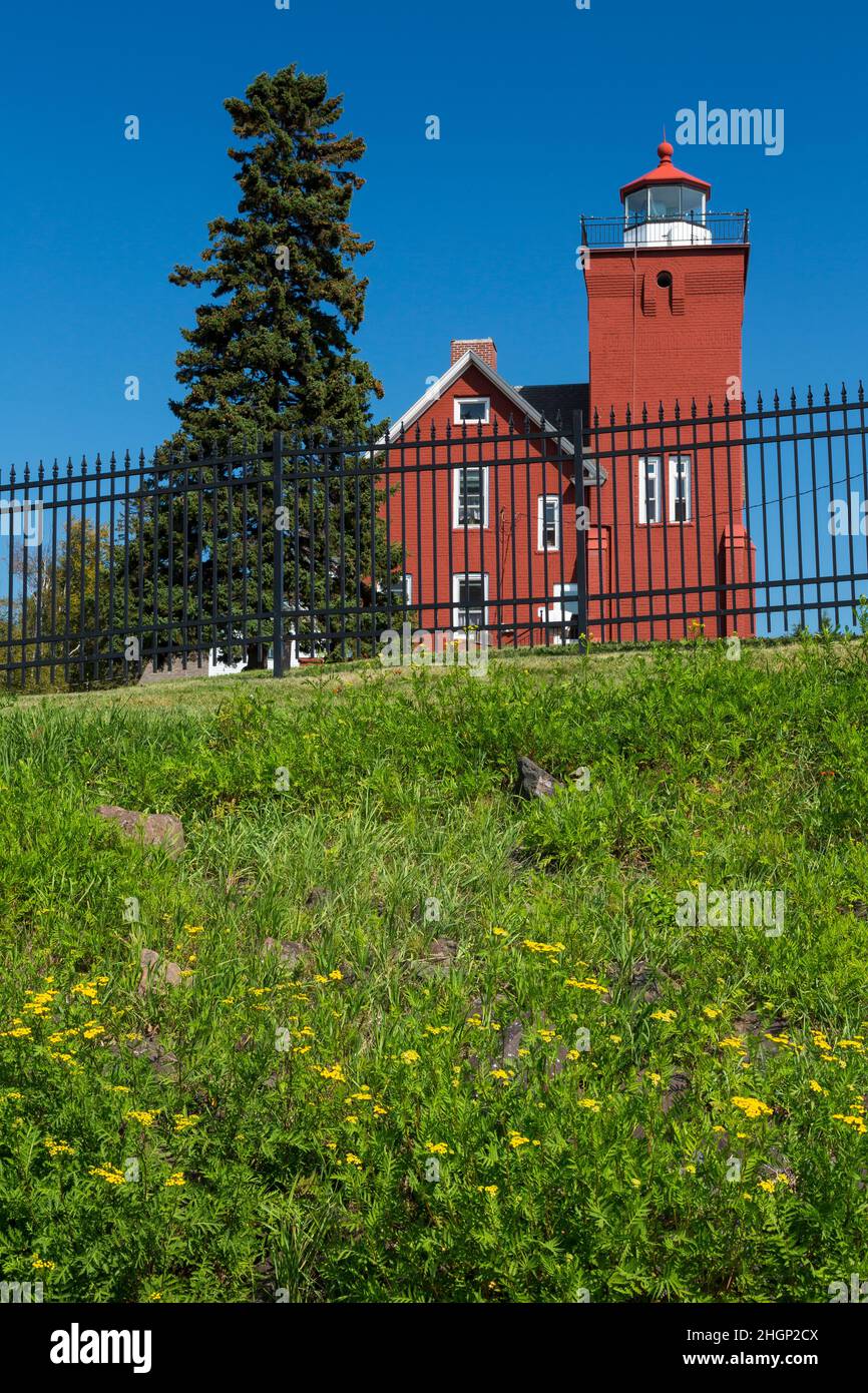 Two Harbors Lighthouse Along Lake Superior Stock Photo - Alamy