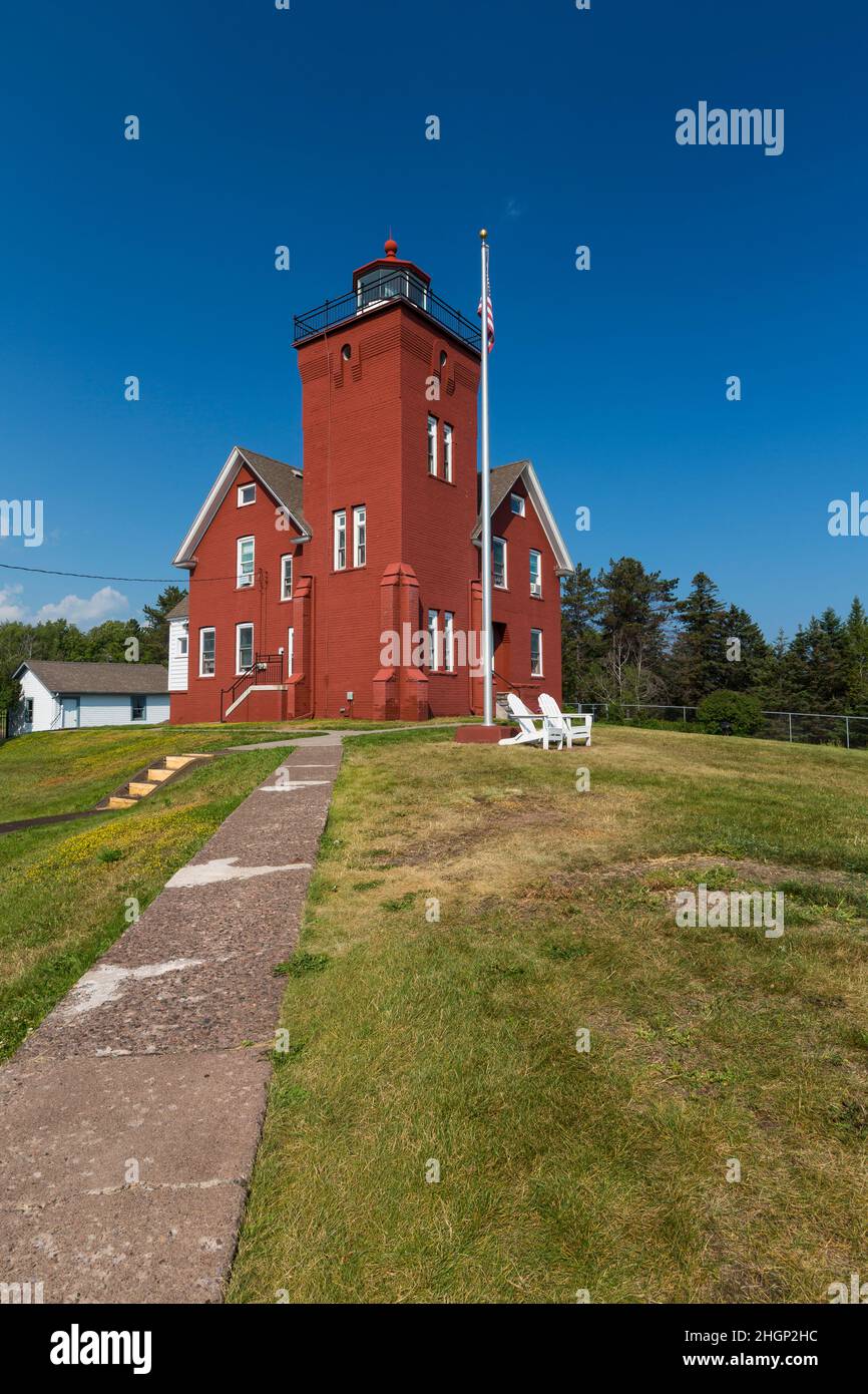 Two Harbors Lighthouse Along Lake Superior Stock Photo - Alamy