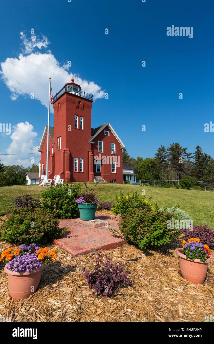 Two Harbor Lighthouse Along Lake Superior Stock Photo - Alamy