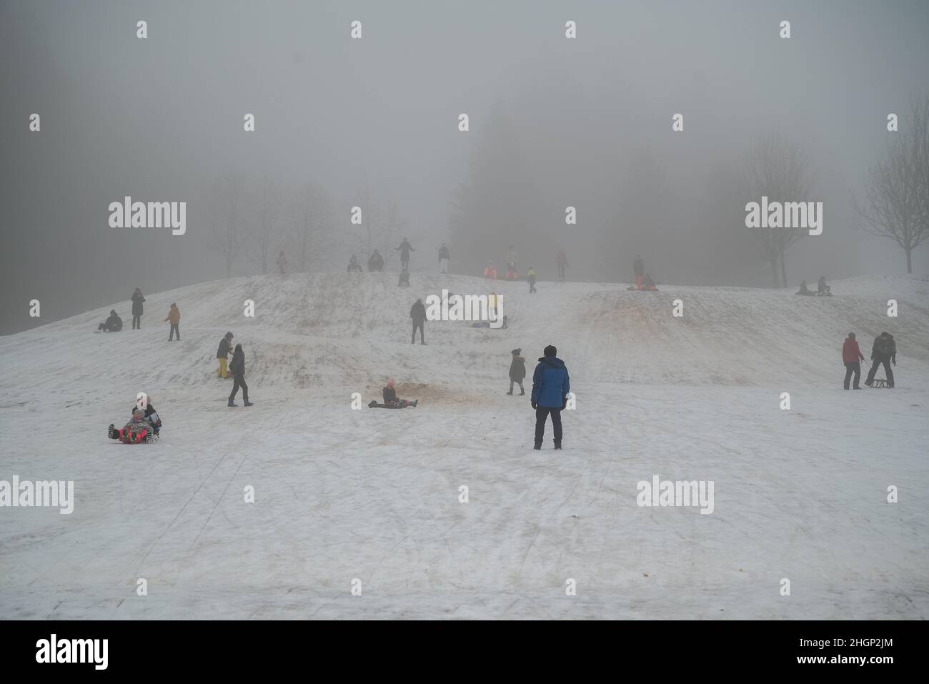 Deuselbach, Germany. 22nd Jan, 2022. People take advantage of the still ...