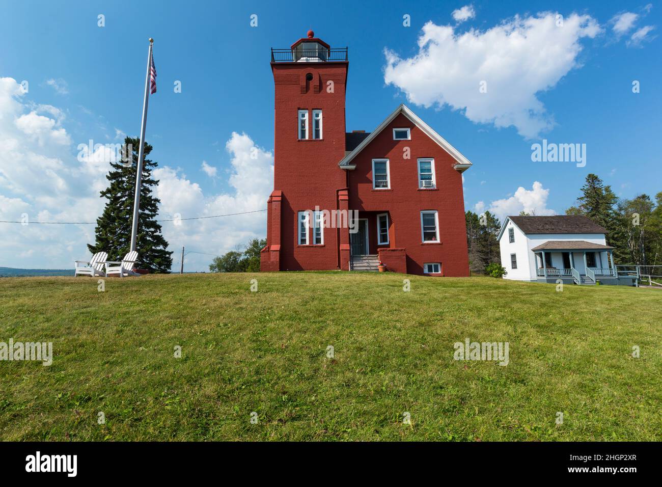 Two Harbors Lighthouse Along Lake Superior Stock Photo - Alamy