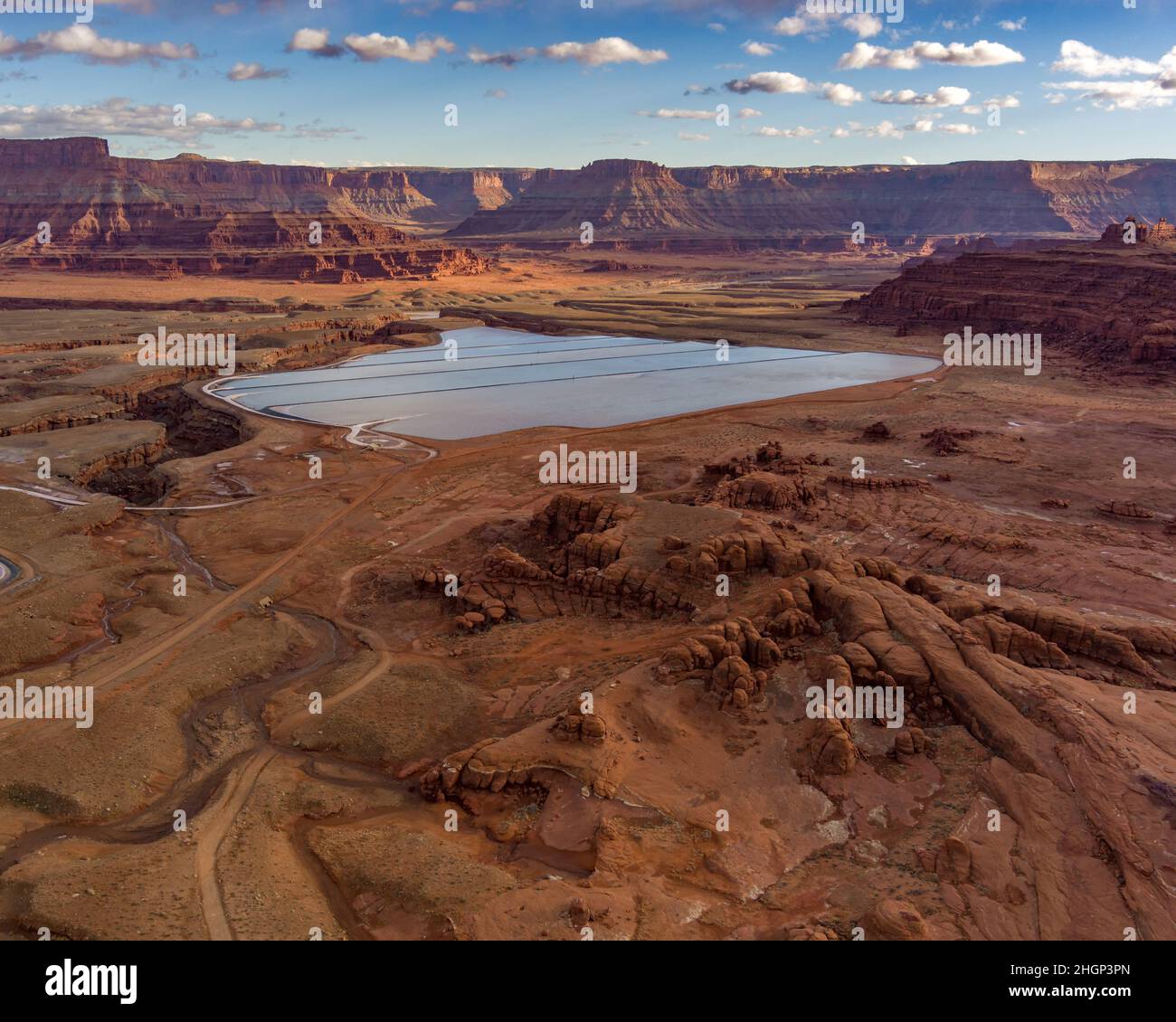 Aerial view potash ponds hi-res stock photography and images - Alamy