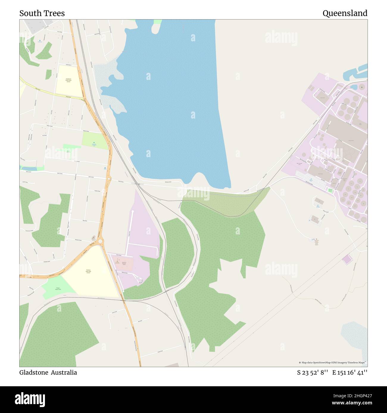 Gladstone queensland australia maps cartography hi-res stock ...
