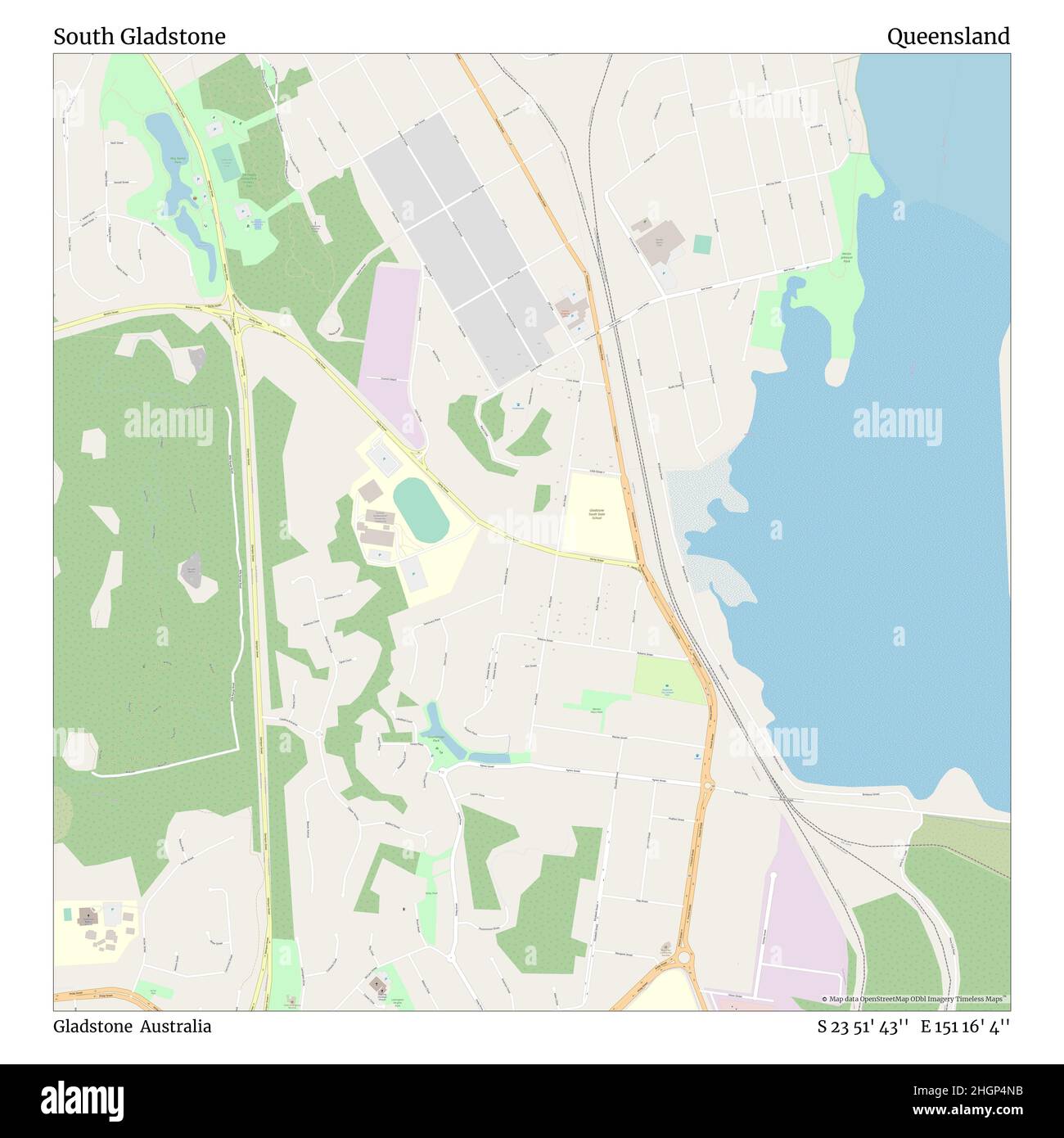 Gladstone queensland australia maps cartography hi-res stock ...