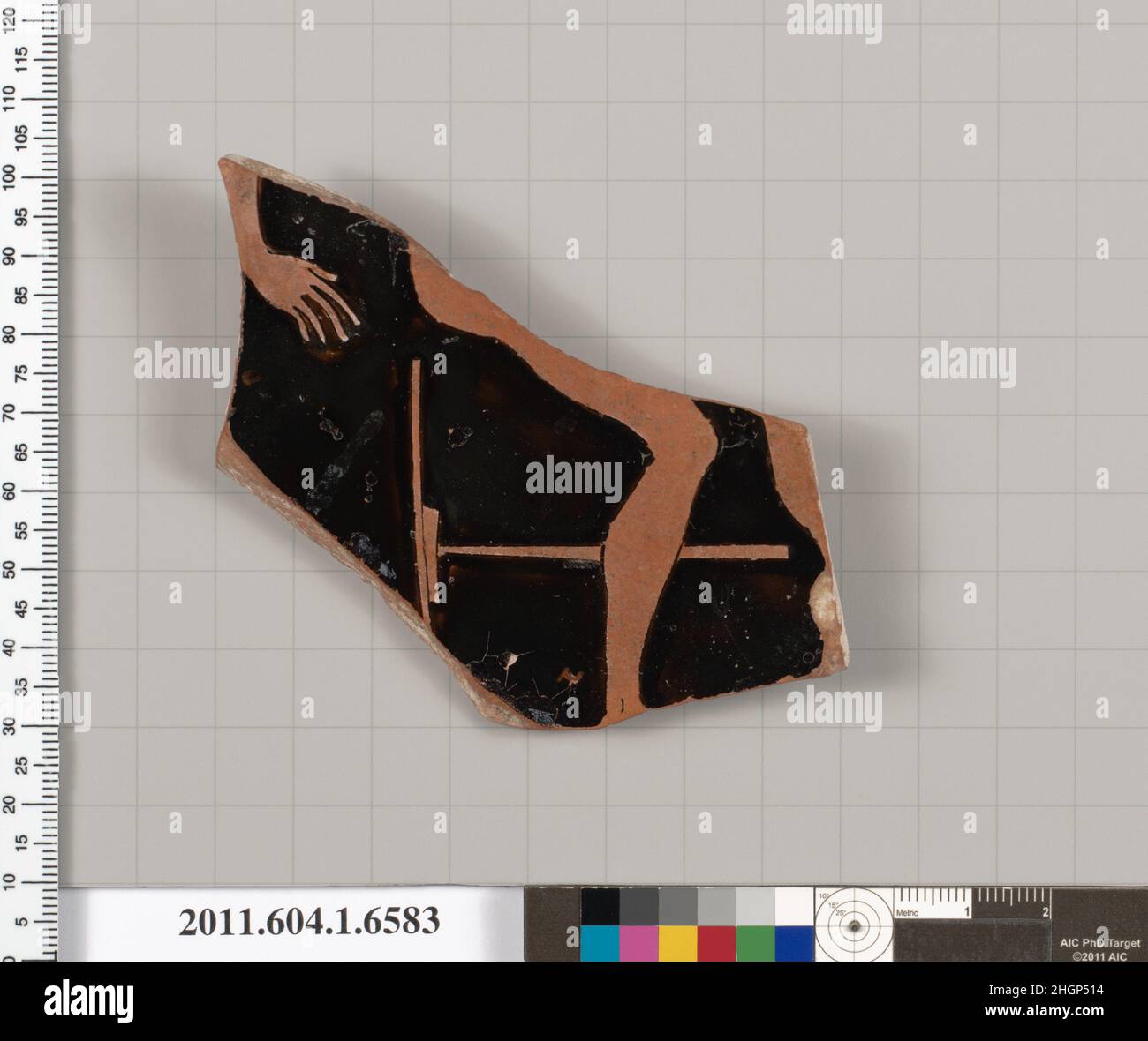 Terracotta fragment of a kylix (drinking cup) 490–480 B.C. Attributed ...