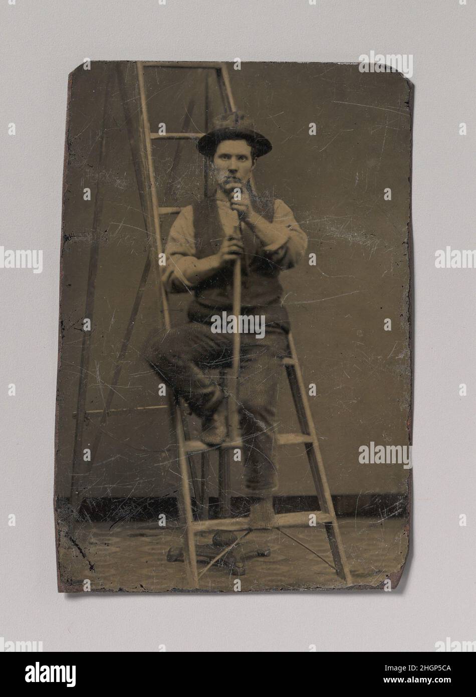 [Man on a Ladder] 1860s–80s Unknown. [Man on a Ladder] 291851 Stock ...