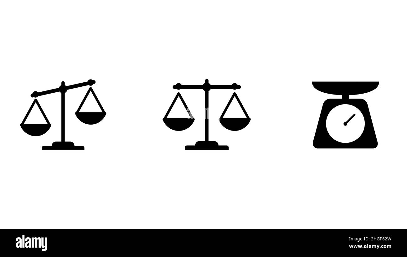 Scales icons set. Law scale icon. Scales vector icon. Justice concept ...