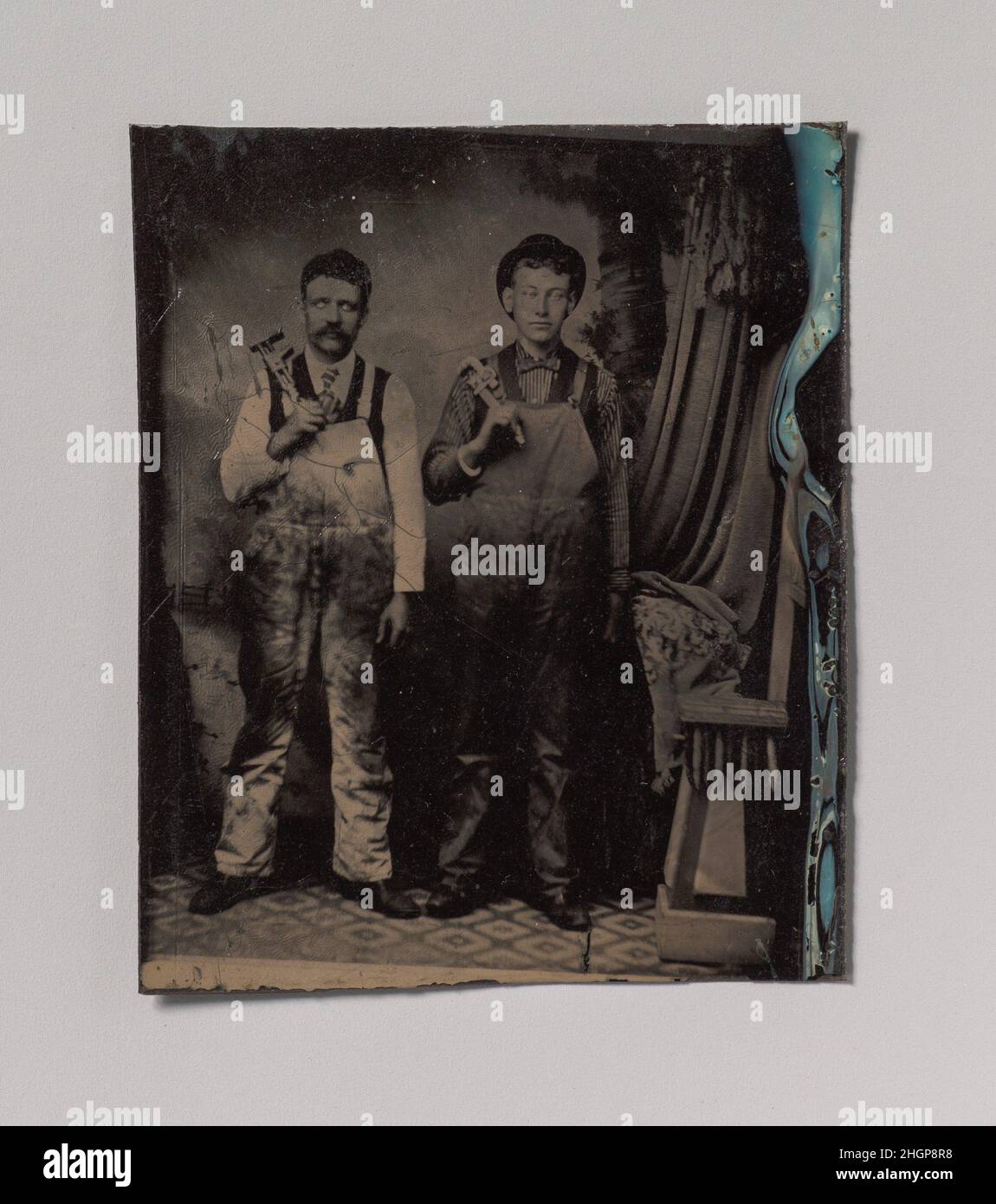 [Two Plumbers in Overalls] 1880s Unknown. [Two Plumbers in Overalls ...
