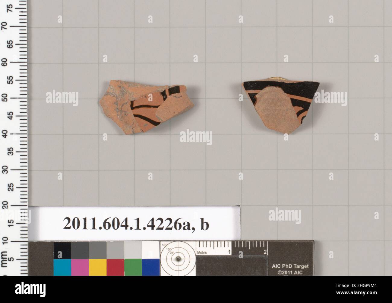 Terracotta fragments of kylikes (drinking cups) first half of the 5th ...