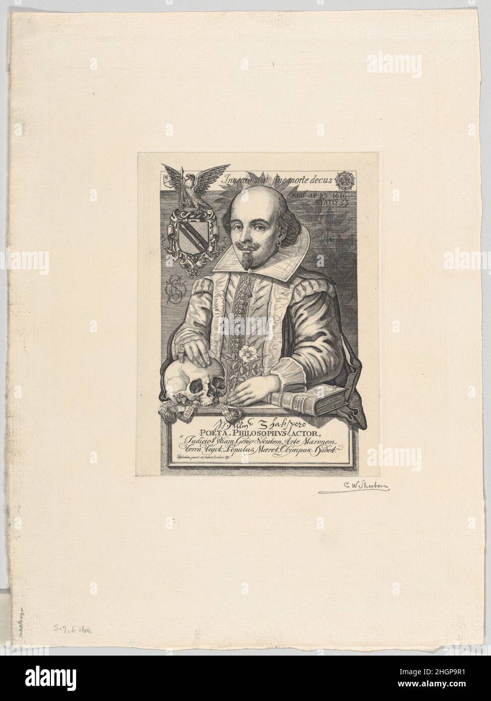 William Shakespeare 1876 Charles William Sherborn Derived from a ...