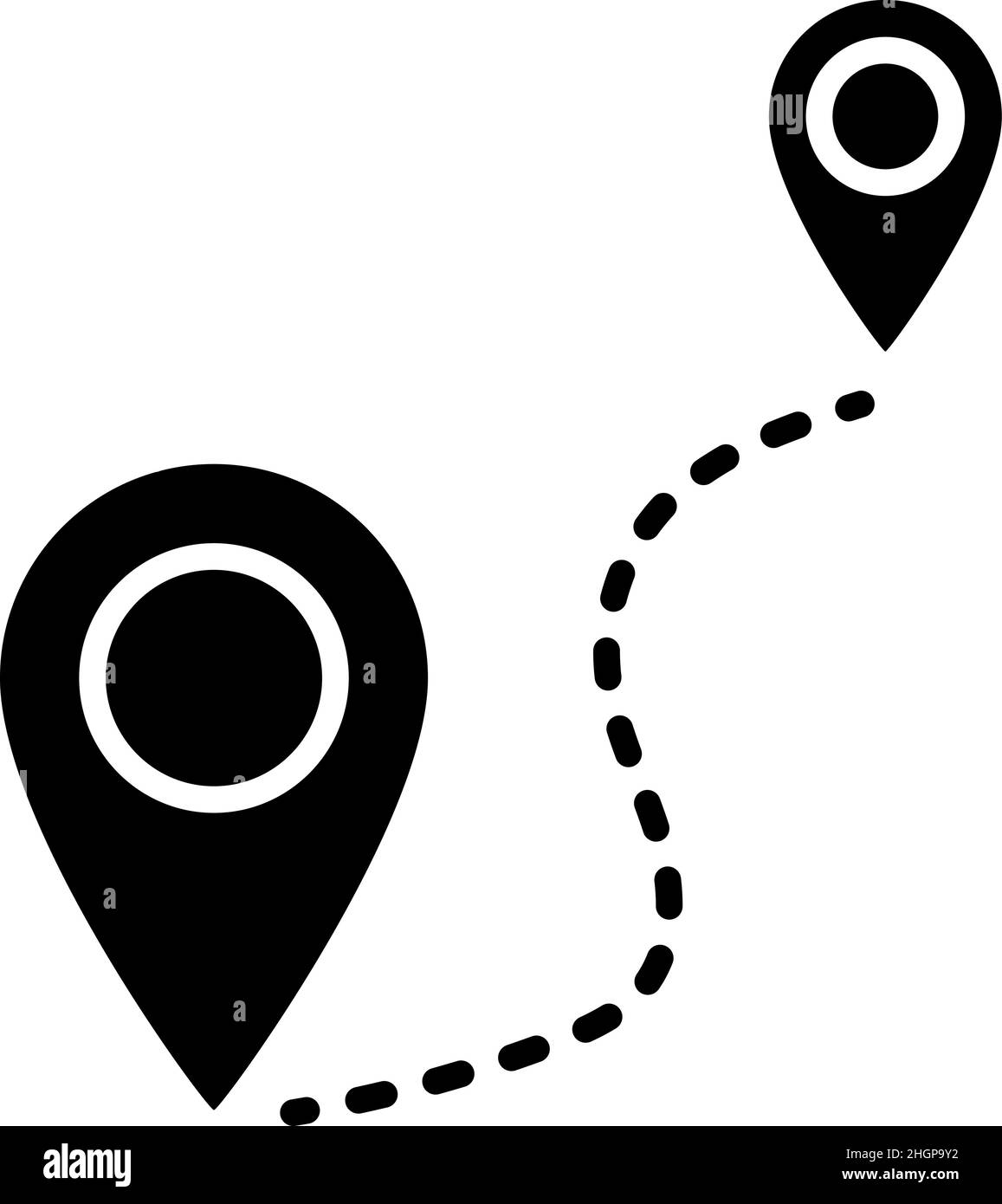 Map route icon hi-res stock photography and images - Alamy