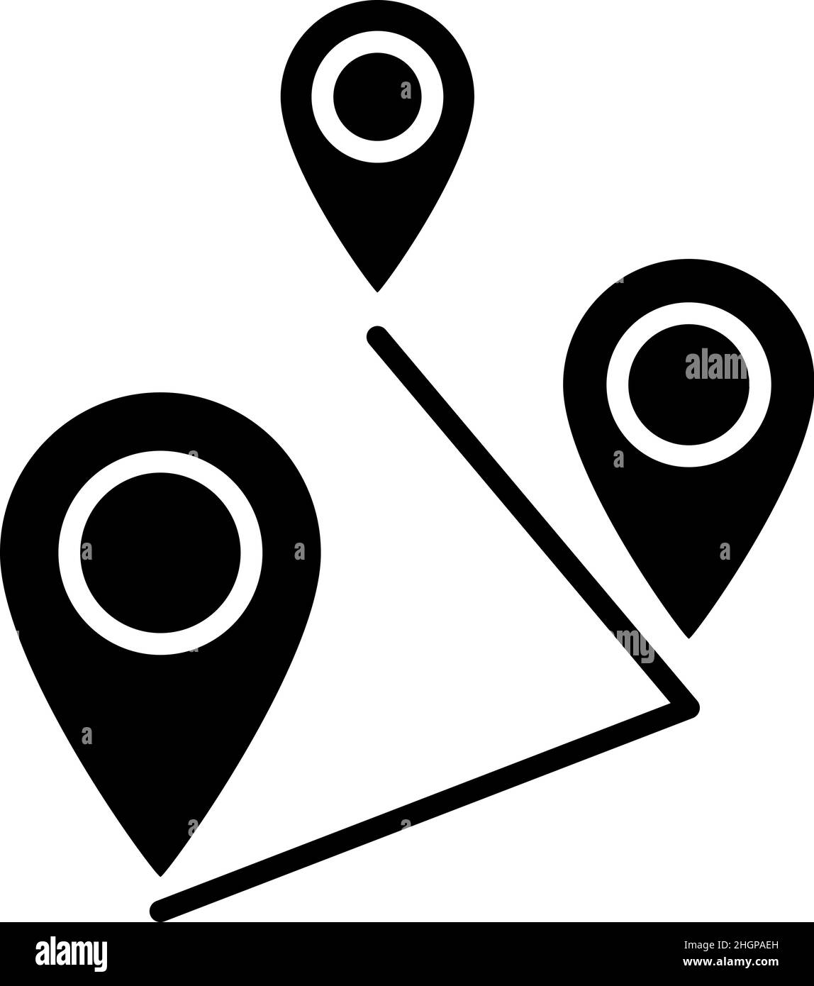 Travel Route Location Glyph Icon Vector Stock Vector Image & Art - Alamy