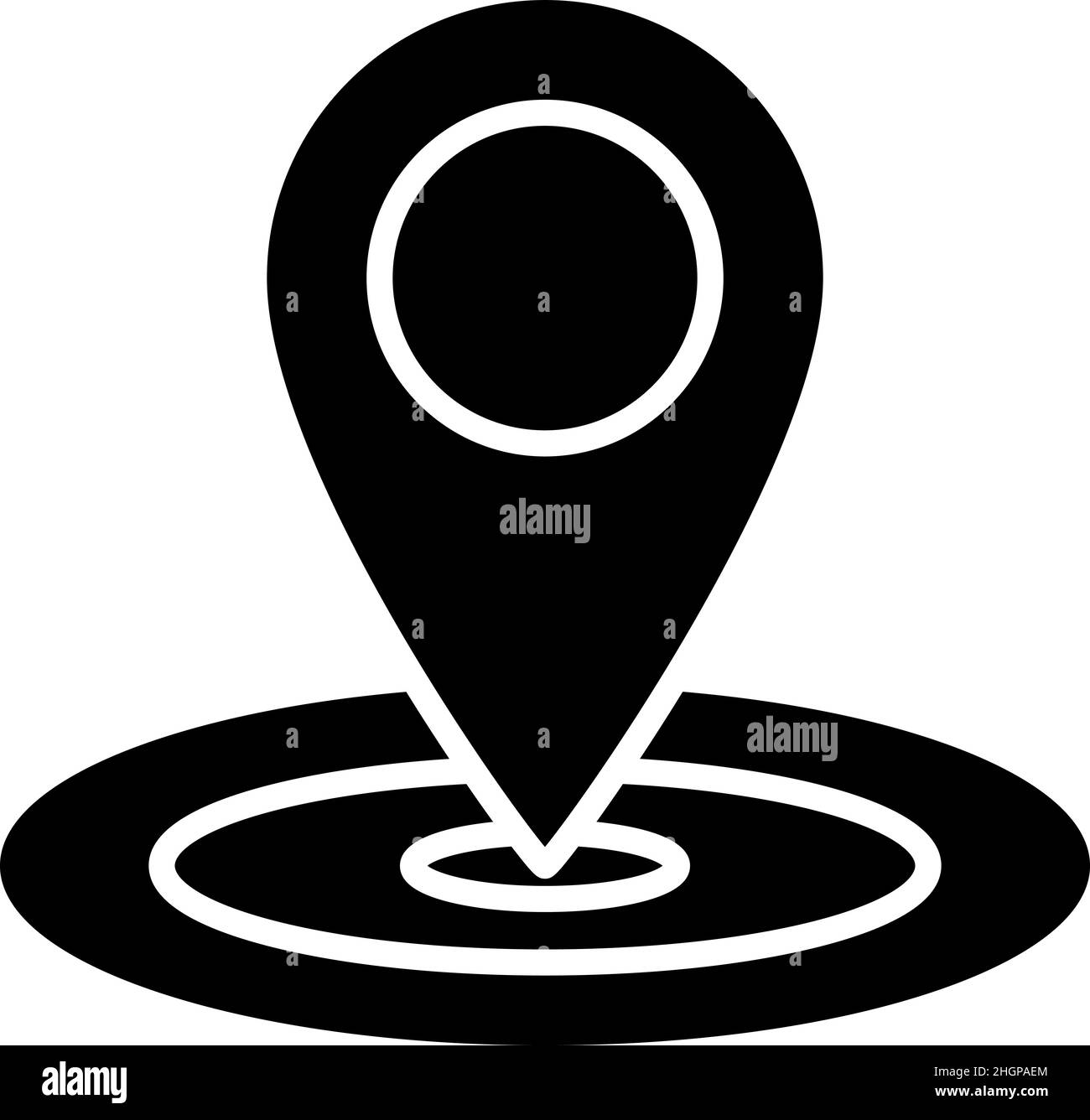 Location Symbol Glyph Icon Vector Stock Vector Image & Art - Alamy