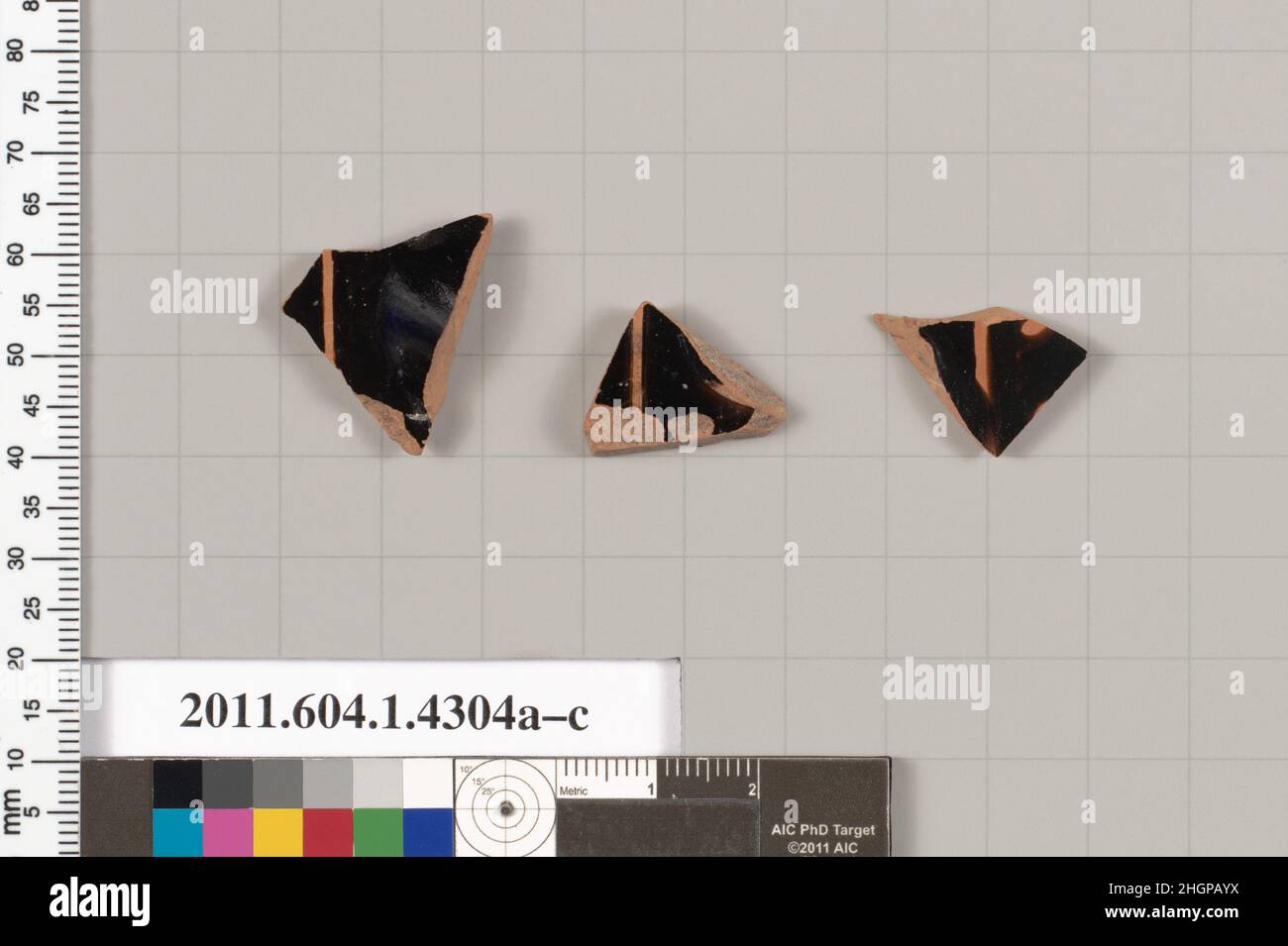 Terracotta fragments of kylikes (drinking cups) first half of the 5th ...