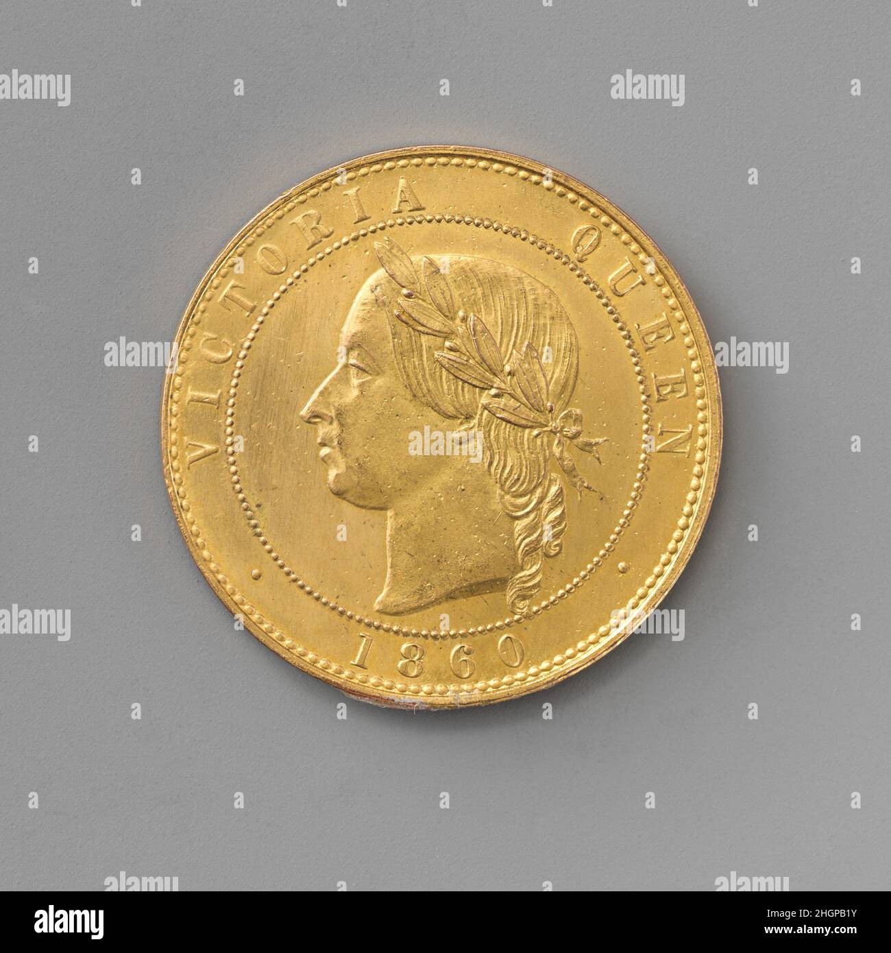 Pattern penny of Queen Victoria 1860 Medalist: Joseph Moore British ...