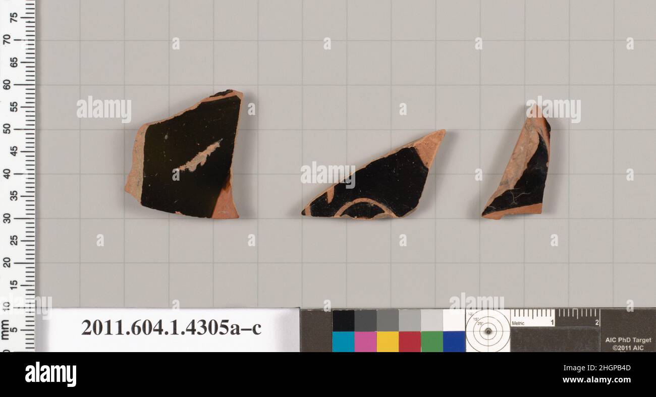 Terracotta fragments of kylikes (drinking cups) first half of the 5th ...