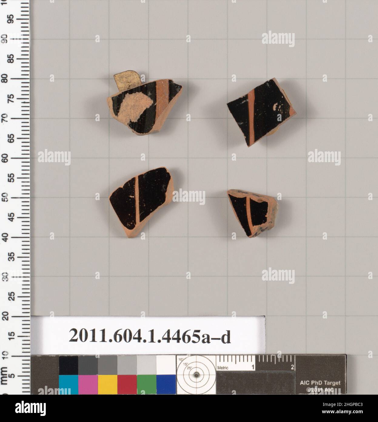 Terracotta fragments of kylikes (drinking cups) first half of the 5th ...