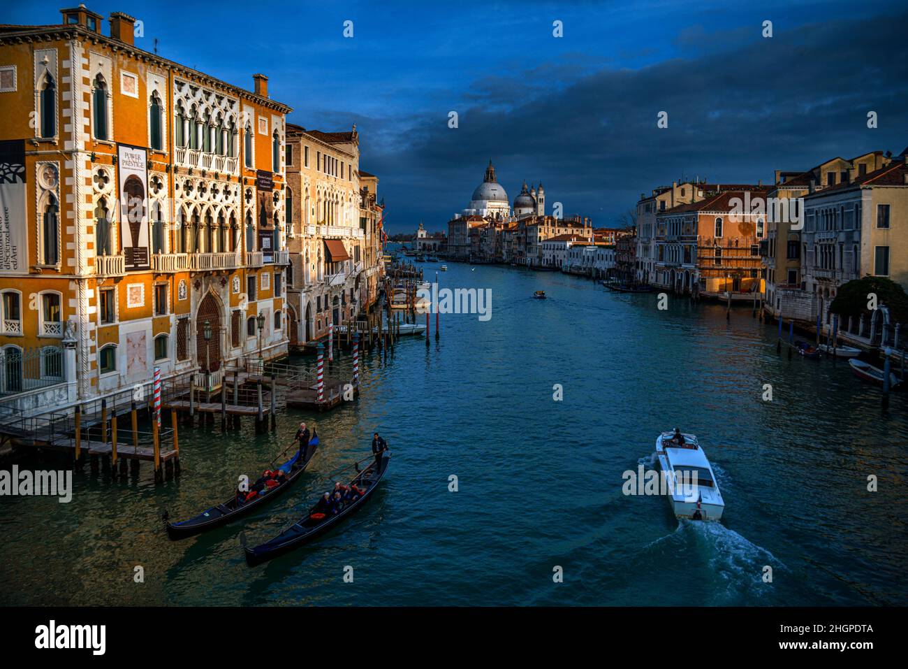 The Grand Canal as seen from the Ponte Academia, Venice, Italy Stock ...