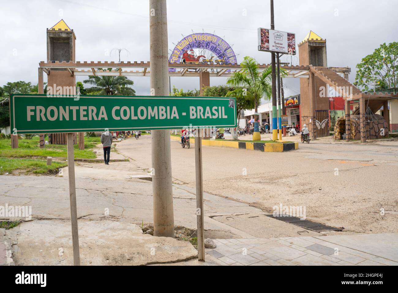 Leticia, Amazonia, Colombia, December 28, 2021. Colombian town on the ...