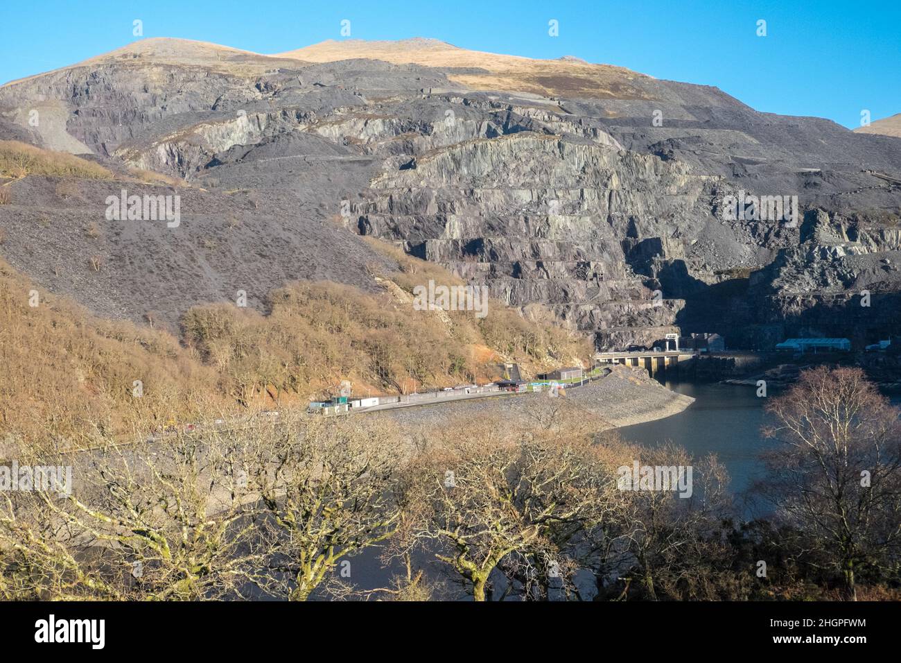 View,viewpoint,from Dolbadarn Castle,of,Electric Mountain,aka,Dinorwig ...