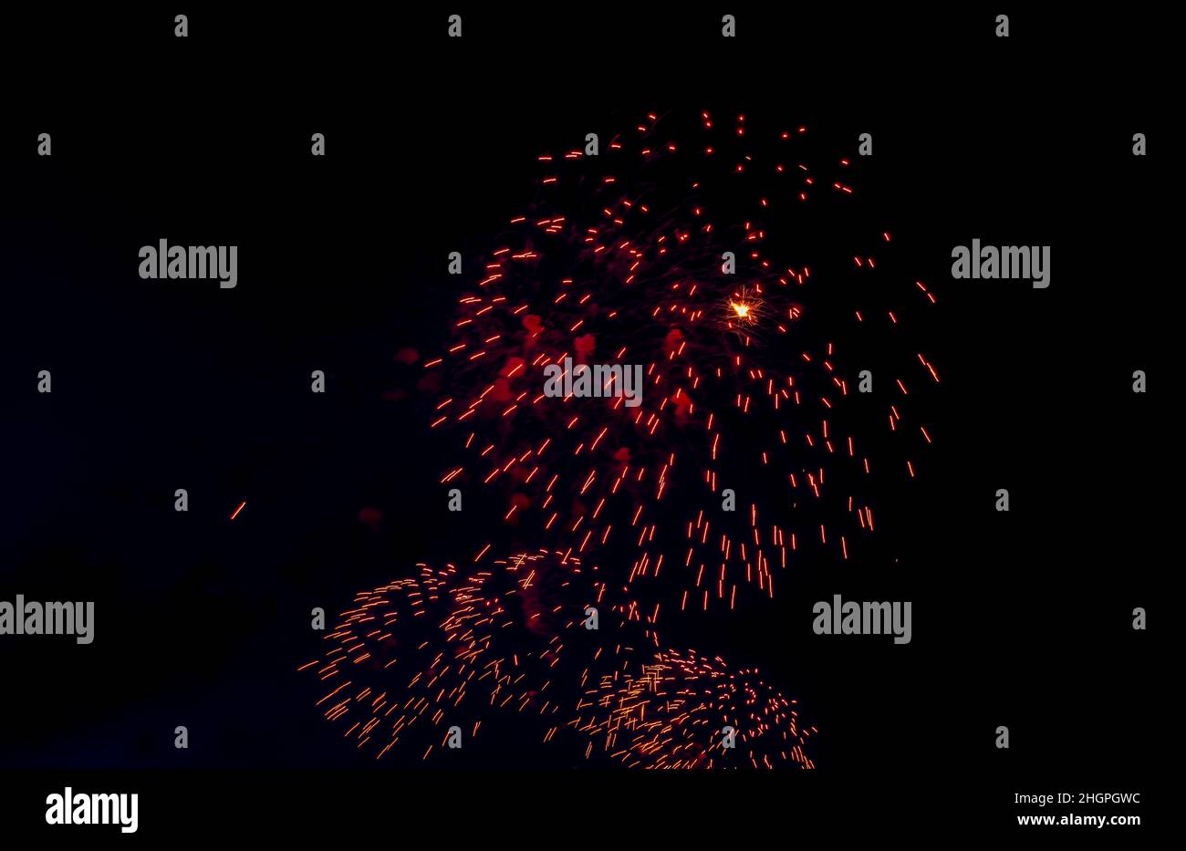 Backgrounds from festive fireworks. Fireworks in the night sky in honor ...