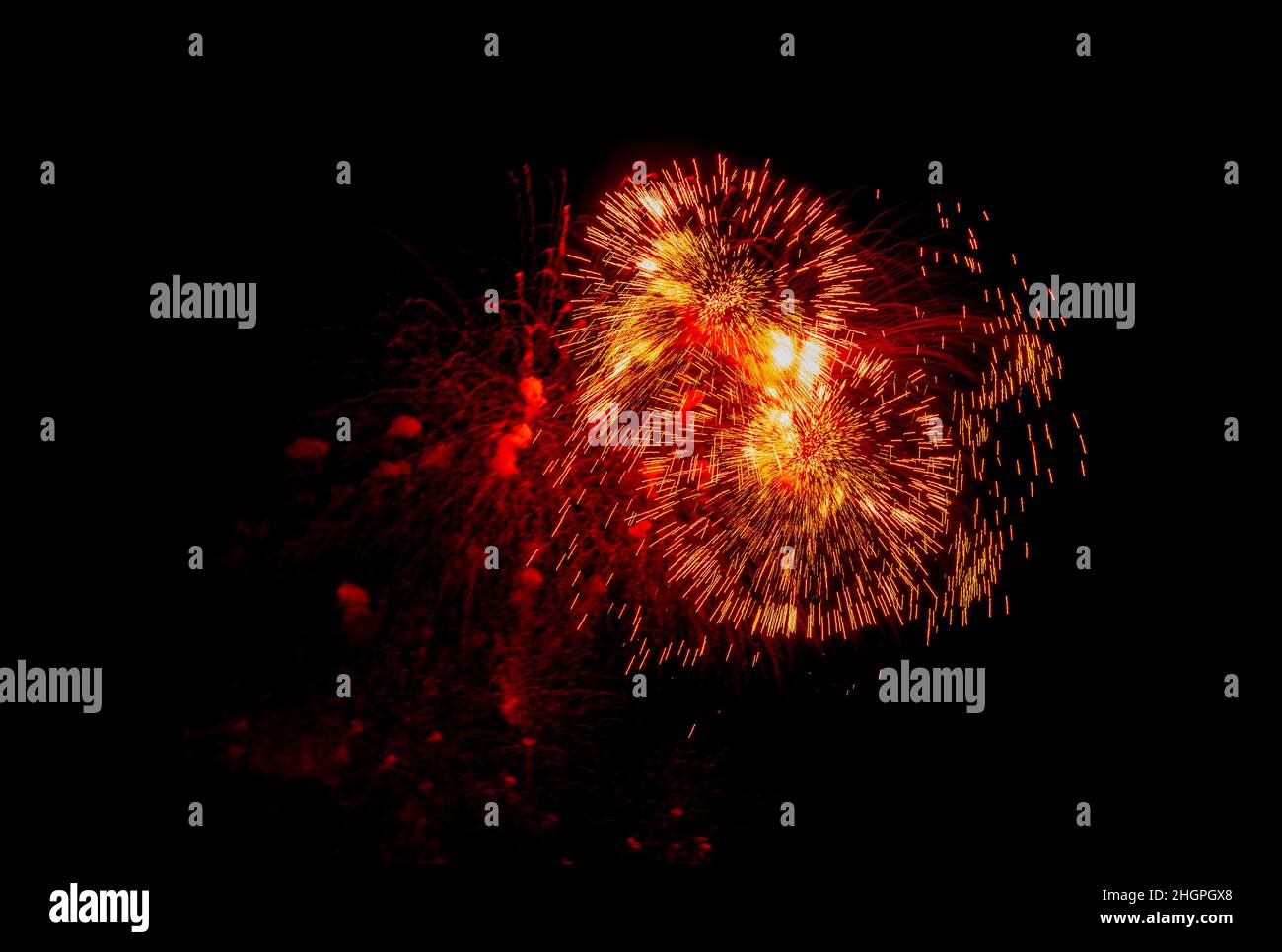 Backgrounds from festive fireworks. Fireworks in the night sky in honor ...
